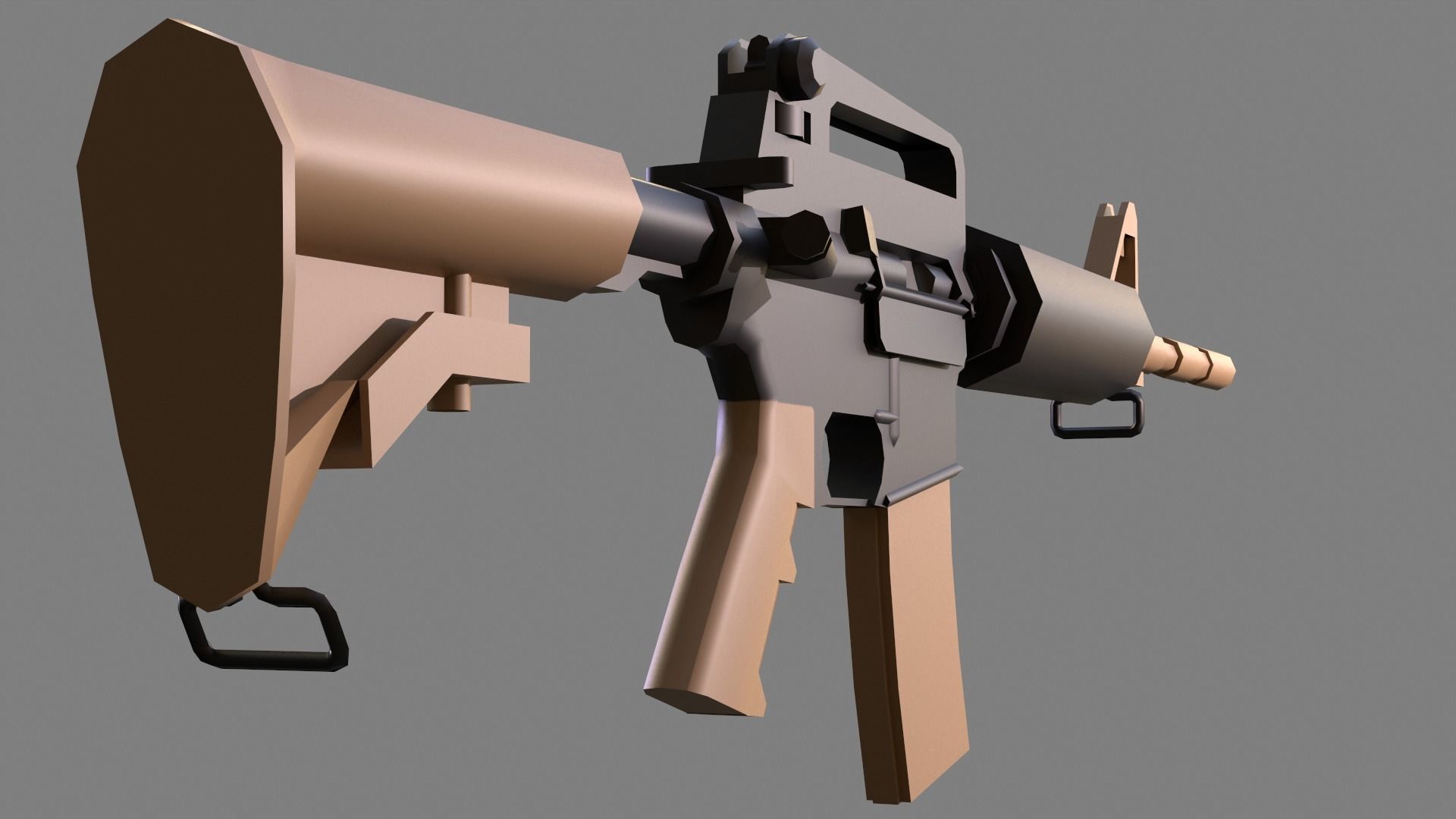 3D model M4A1 Carbine Stylized Gun VR / AR / low-poly | CGTrader