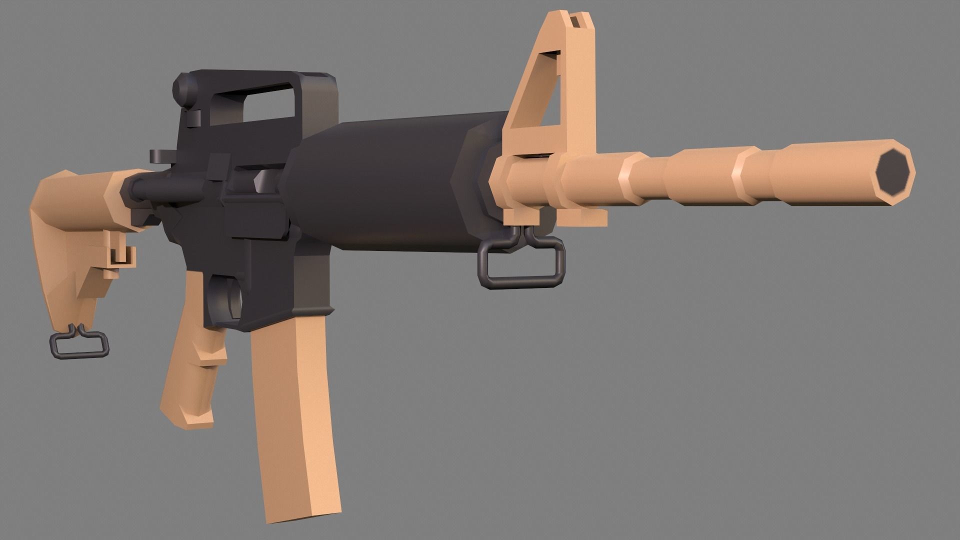 3D model M4A1 Carbine Stylized Gun VR / AR / low-poly | CGTrader