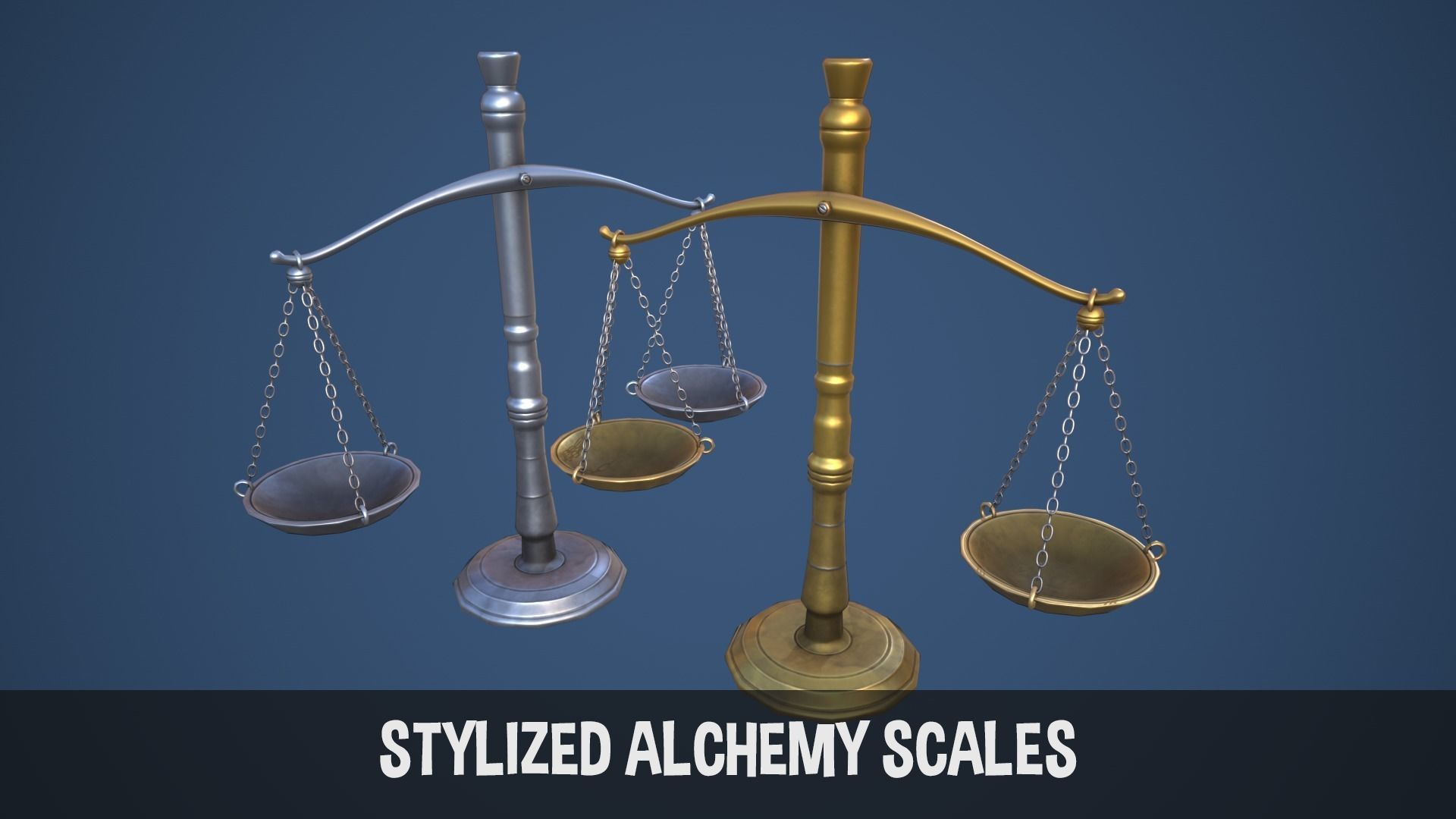 3D model Stylized Alchemy Scales VR / AR / low-poly | CGTrader
