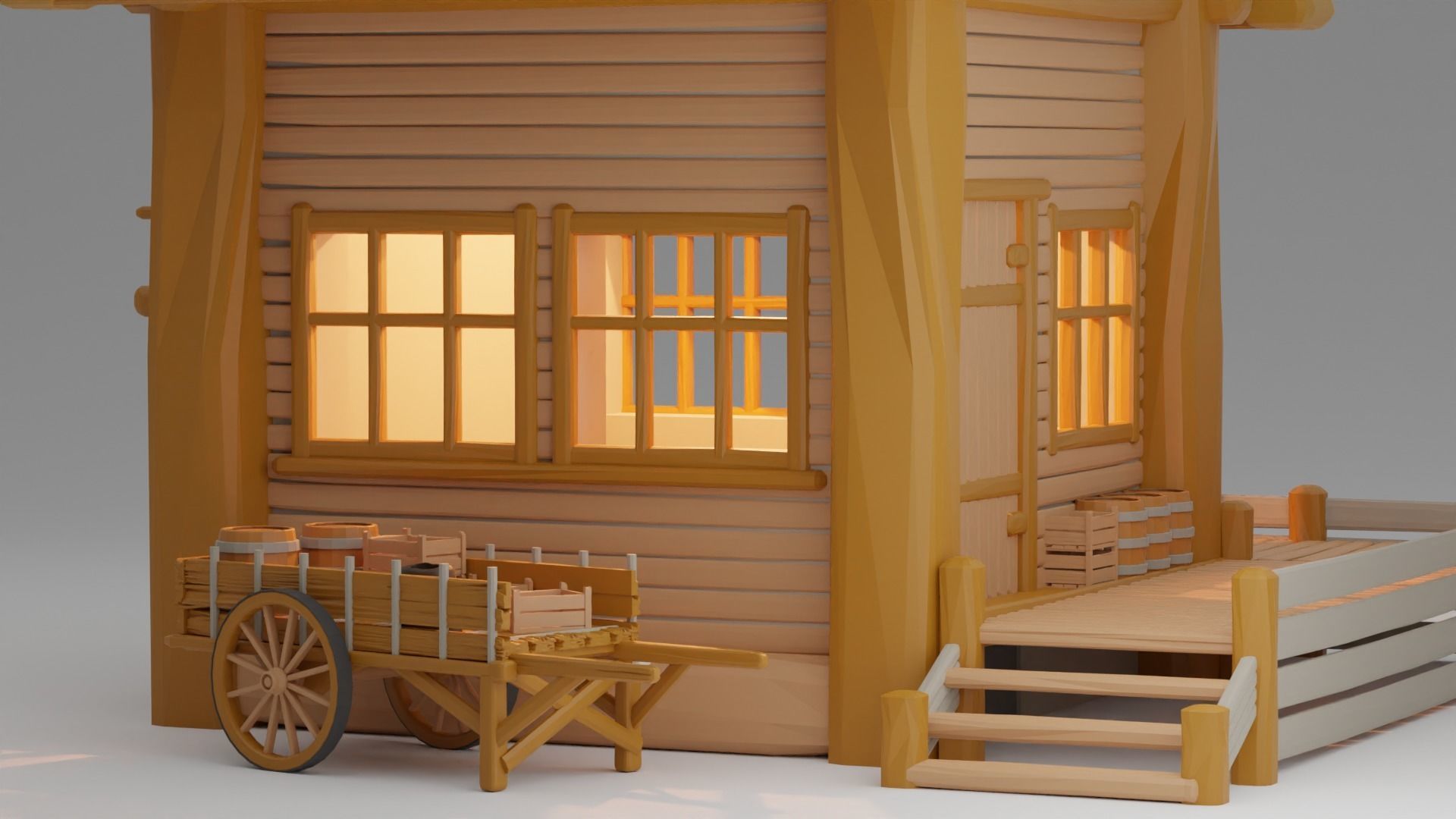 Medieval wooden cottage 3D model 3D printable | CGTrader