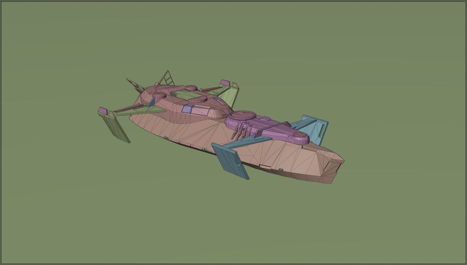 3D model Sensor Scout Ship VR / AR / low-poly | CGTrader