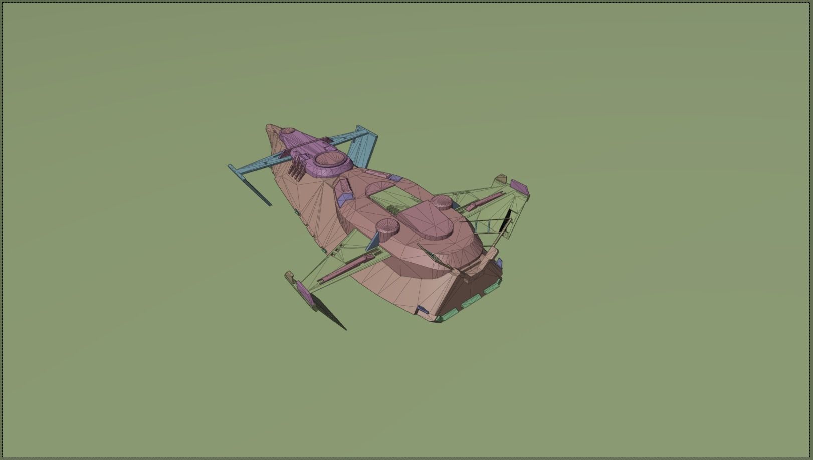 3D model Sensor Scout Ship VR / AR / low-poly | CGTrader