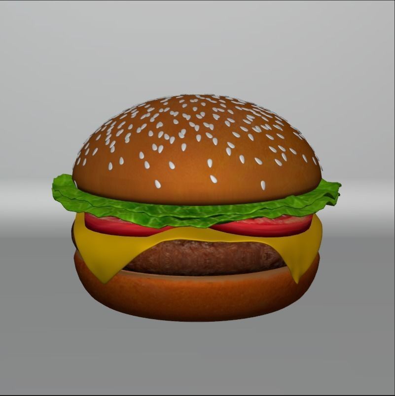 Burger free VR / AR / low-poly 3D model | CGTrader