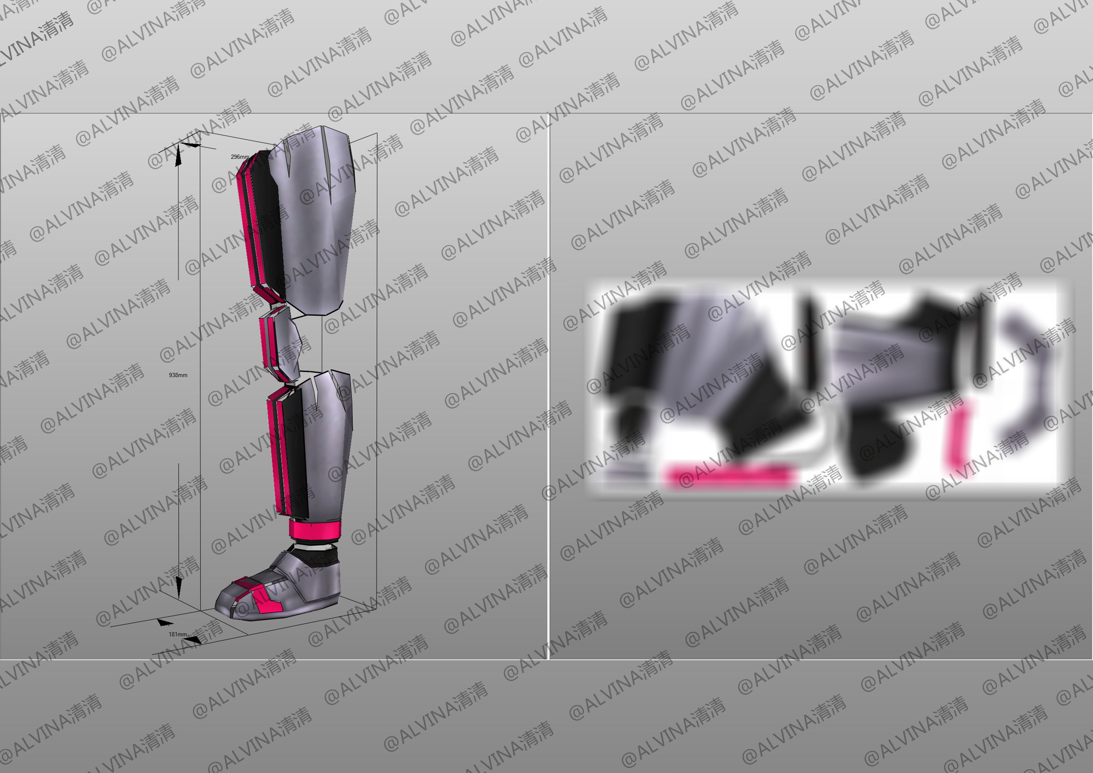 3D model Decade 21 Armor - DIY Cosplay Pepakura Foam Template VR / AR ...