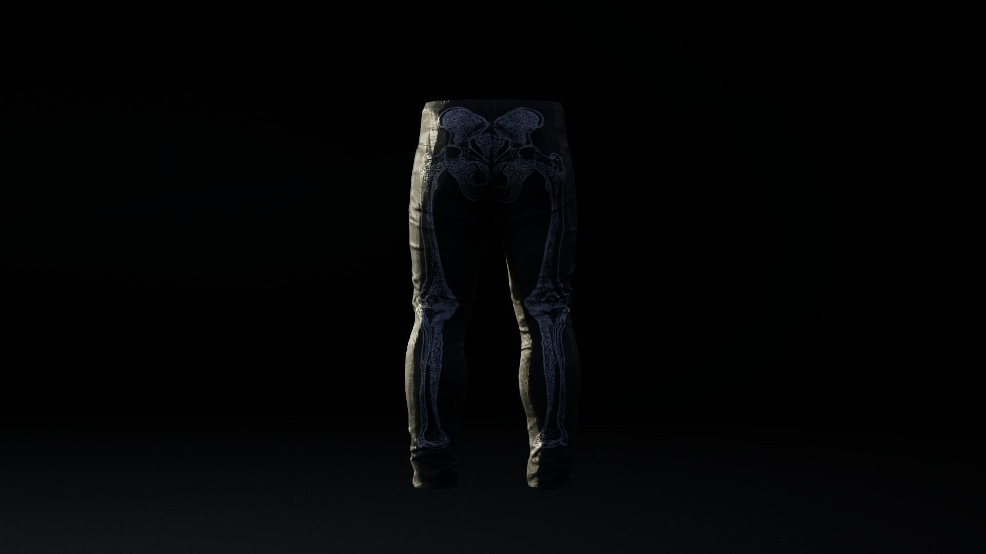 3D model Jeans - Skeleton Print - Metahuman Ready VR / AR / low-poly ...