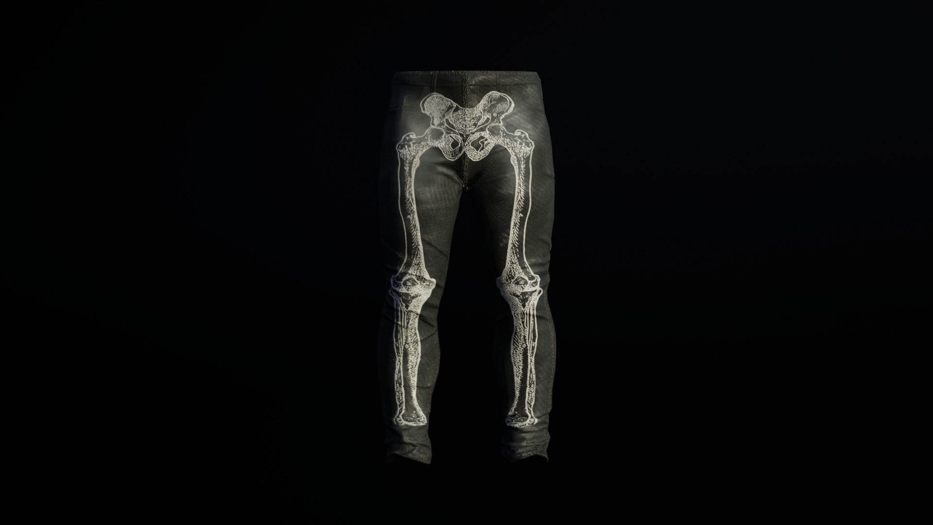 3D model Jeans - Skeleton Print - Metahuman Ready VR / AR / low-poly ...