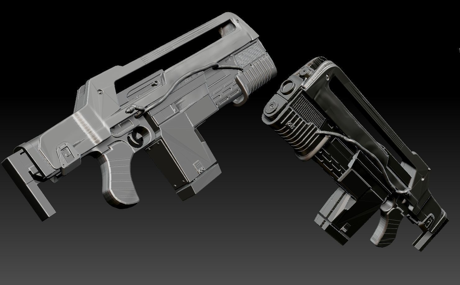 alien romulus inspired pulse rifle 3D model 3D printable | CGTrader