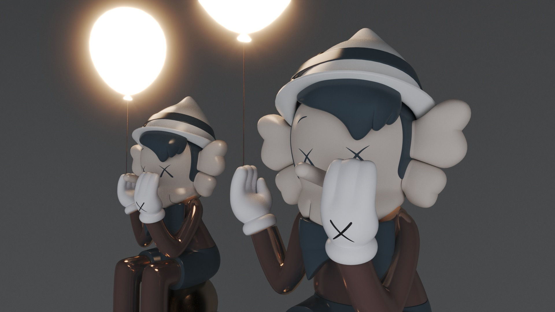 Kaws Pinocchio Light Lamp 3D model 3D model | CGTrader