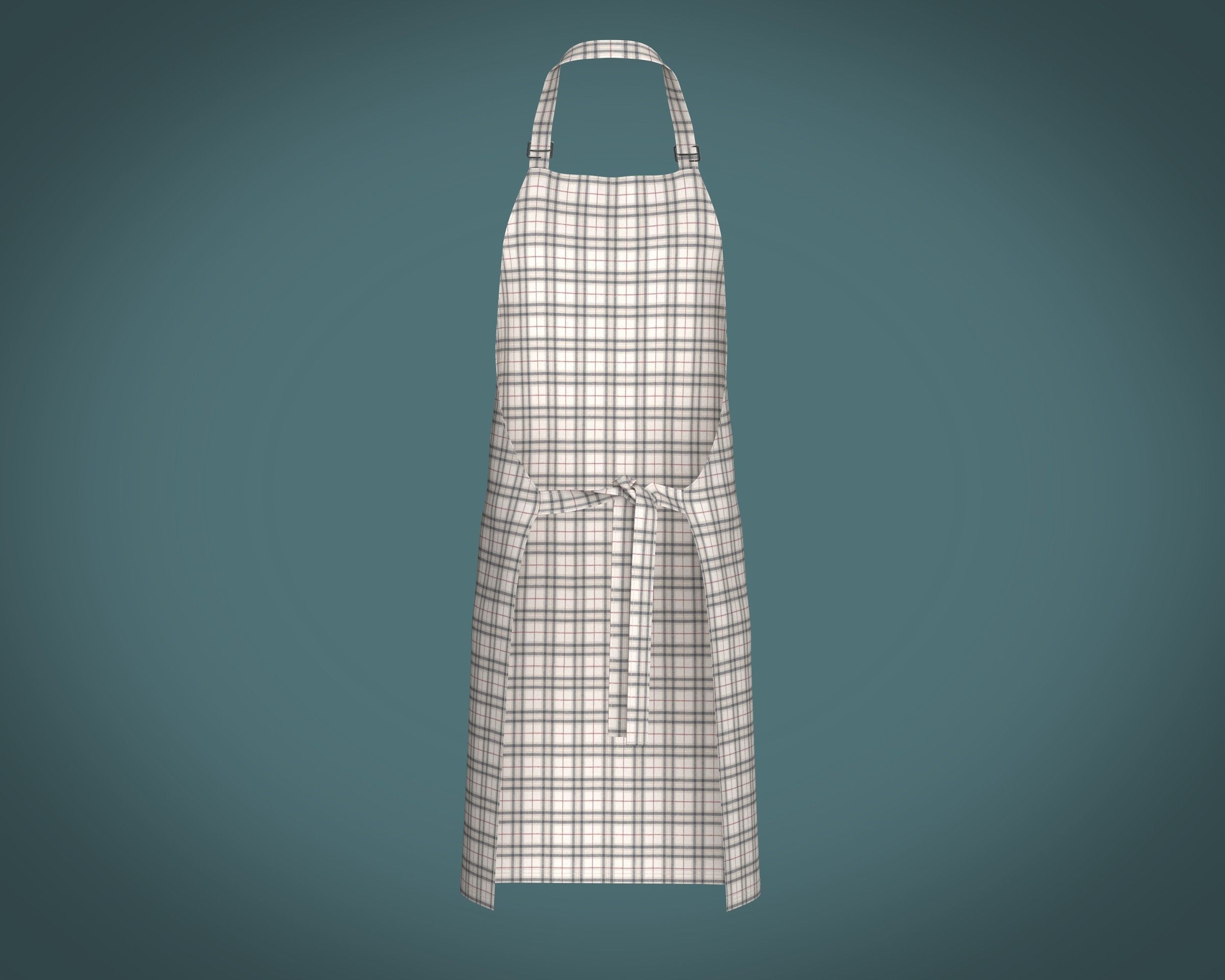Apron-Checked V2 3D model | CGTrader