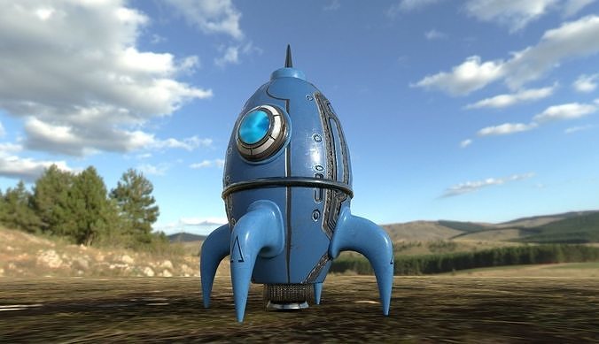 3D model Cartoon Rocket Low-poly 3D model VR / AR / low-poly | CGTrader