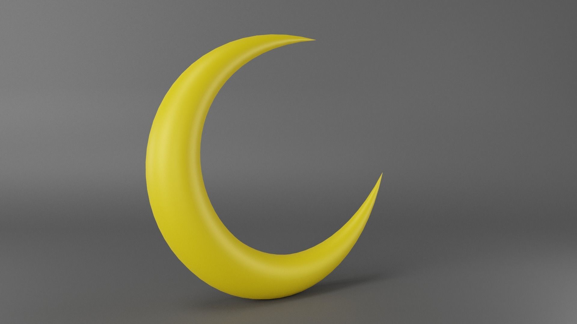 3D model Gold Crescent Moon VR / AR / low-poly | CGTrader