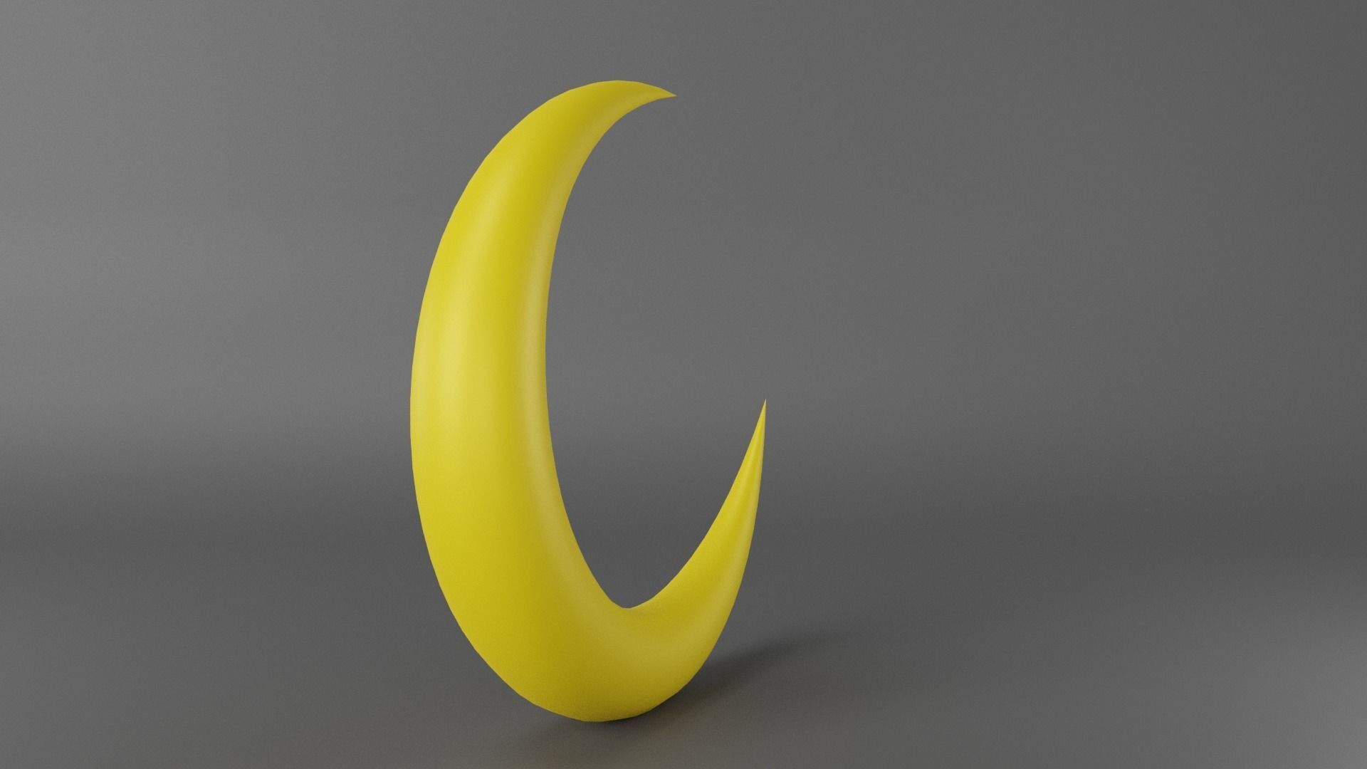 3D model Gold Crescent Moon VR / AR / low-poly | CGTrader