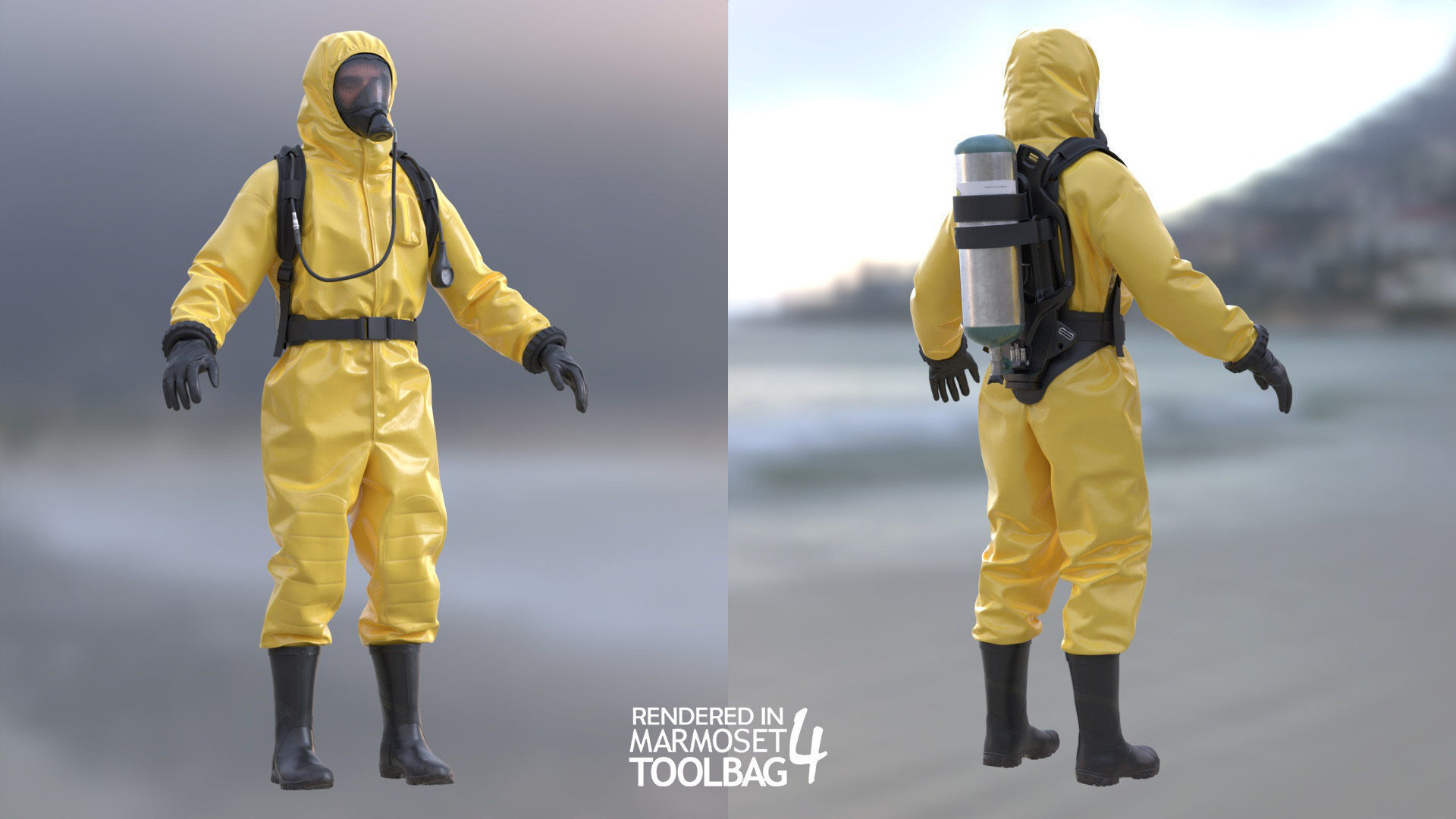 3D Model Collection Mens Hazmat Suits VR / AR / low-poly | CGTrader