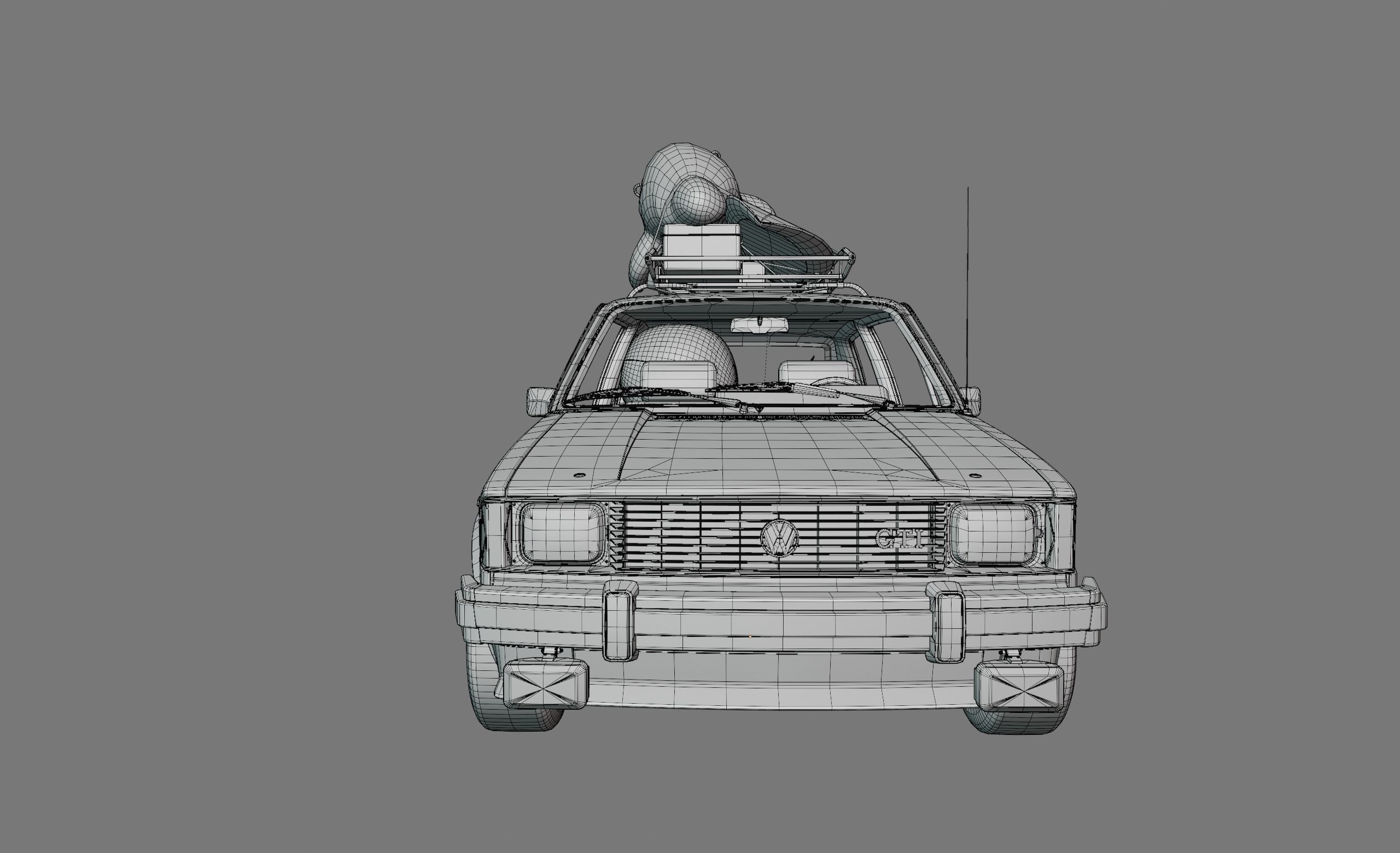 3D model 1984 VW Mk1 Rabbit GTi VR / AR / low-poly | CGTrader