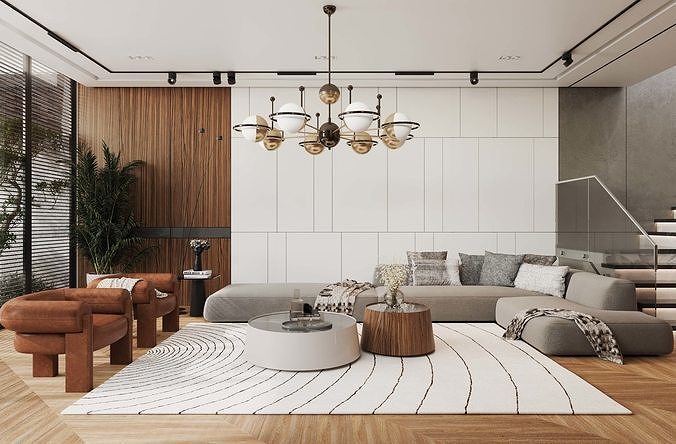 Villa House Modern Interior Scene 3D model | CGTrader