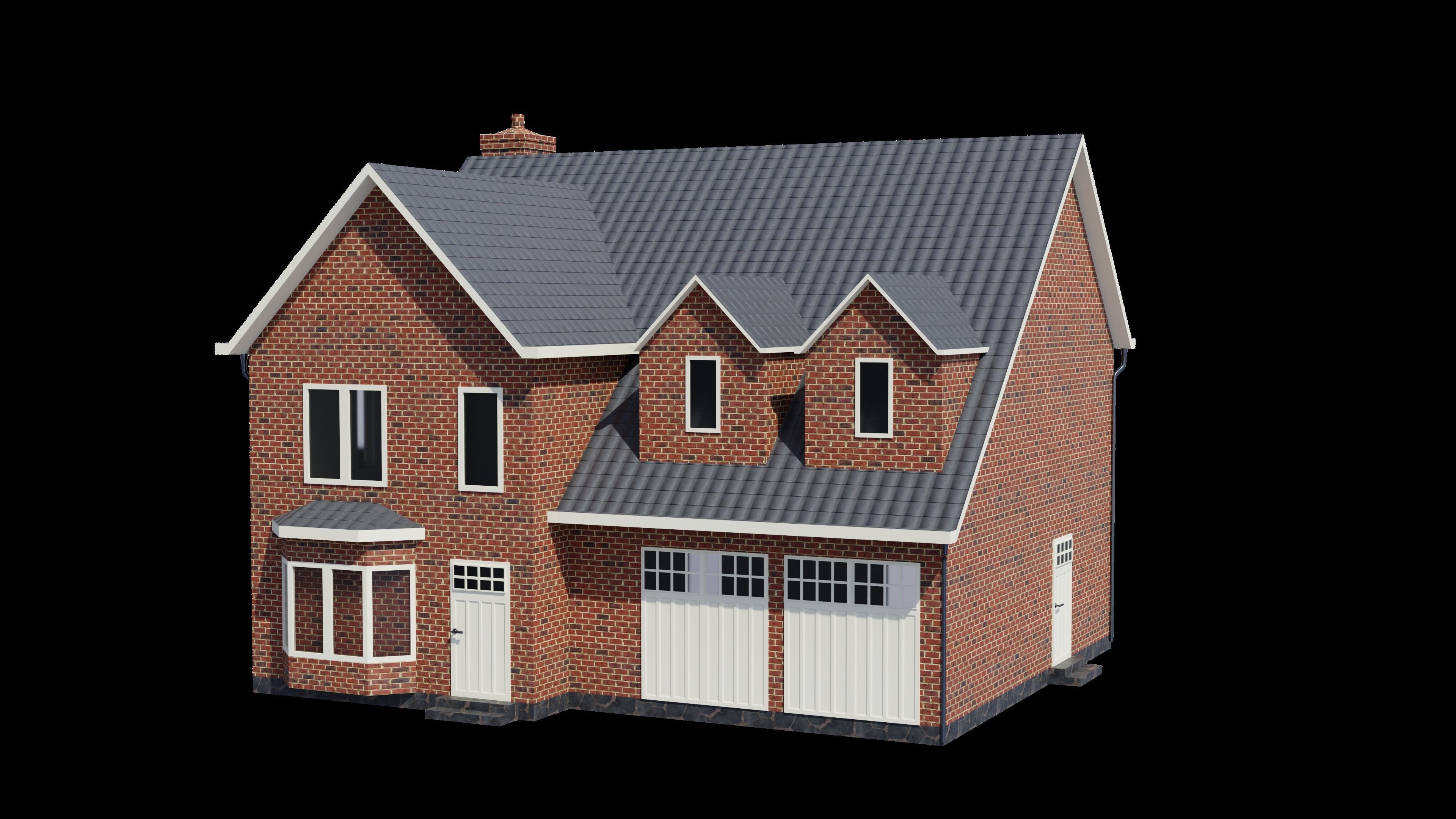 3D model British House Design 008 VR / AR / low-poly | CGTrader