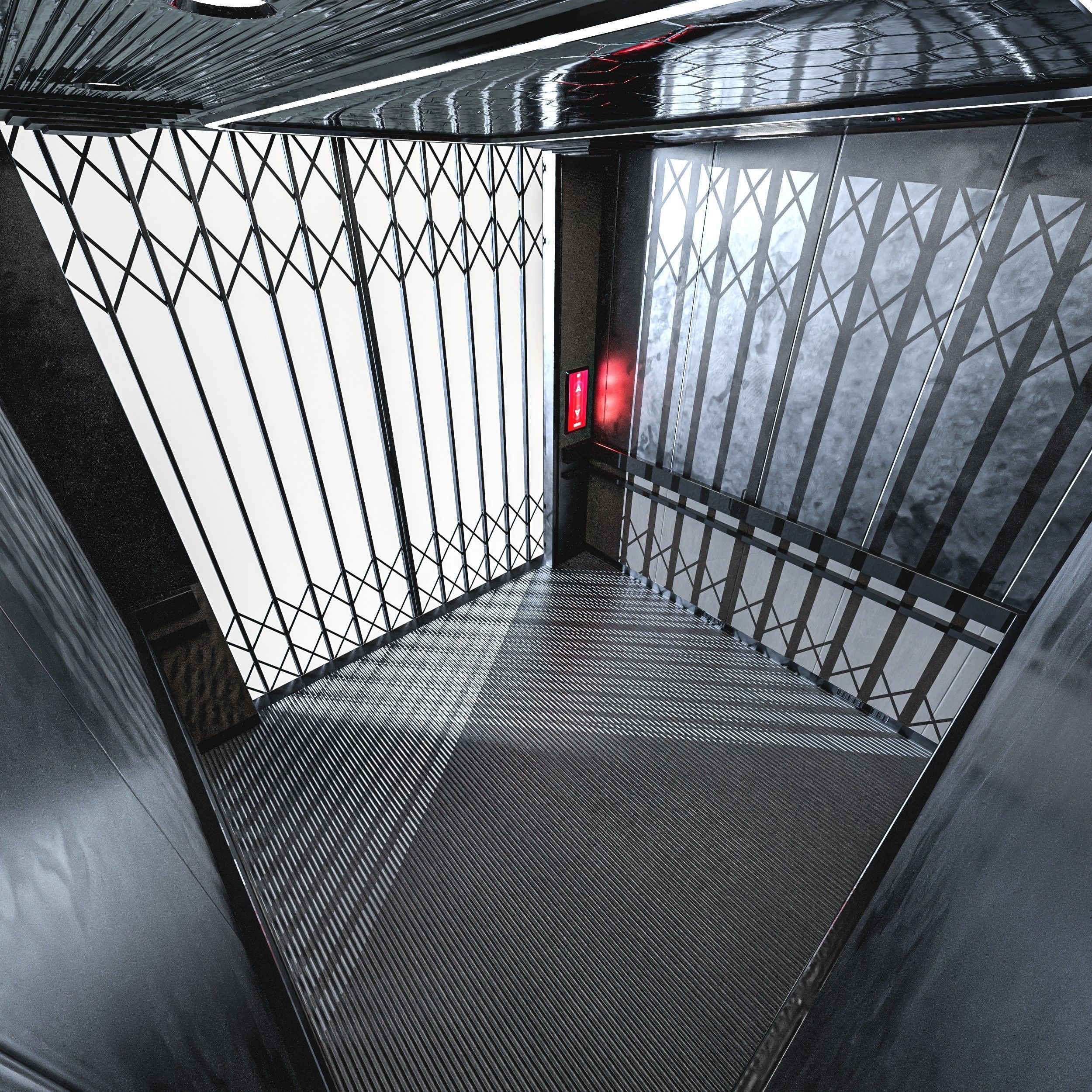 3D model Elevator With Inside VR / AR / low-poly | CGTrader