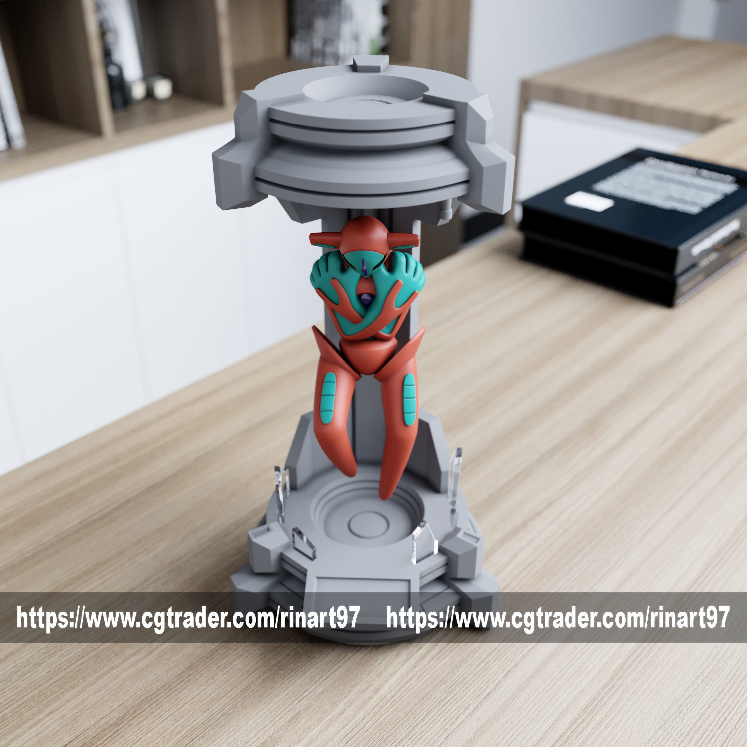 Deoxys in the lab from pokemon 3D model 3D printable | CGTrader