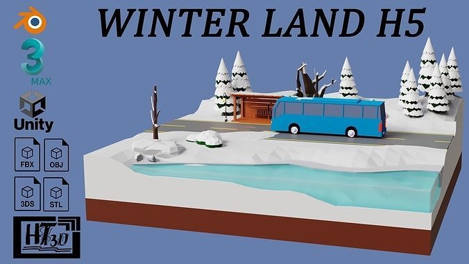3D model Winter Land H5 VR / AR / low-poly | CGTrader