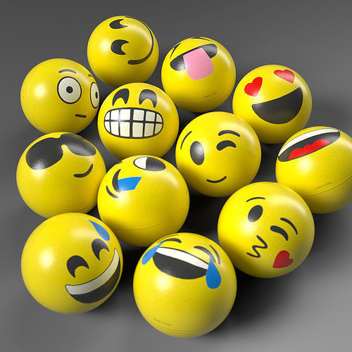 3D model Smiley Balls Packs VR / AR / low-poly | CGTrader