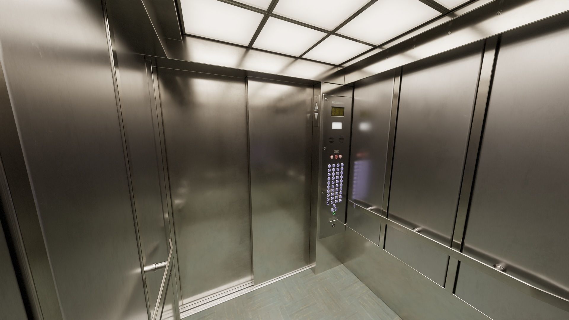 3D model Real-time Elevator Cab Interior 04 VR / AR / low-poly | CGTrader