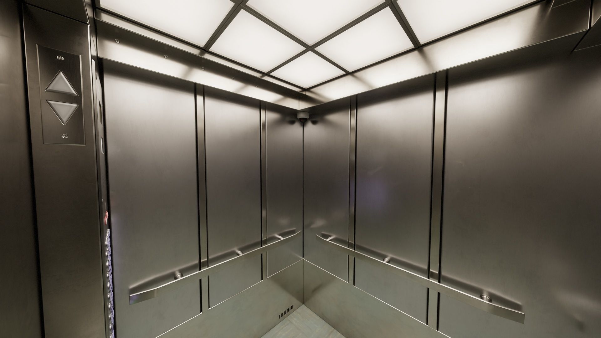 3D model Real-time Elevator Cab Interior 04 VR / AR / low-poly | CGTrader