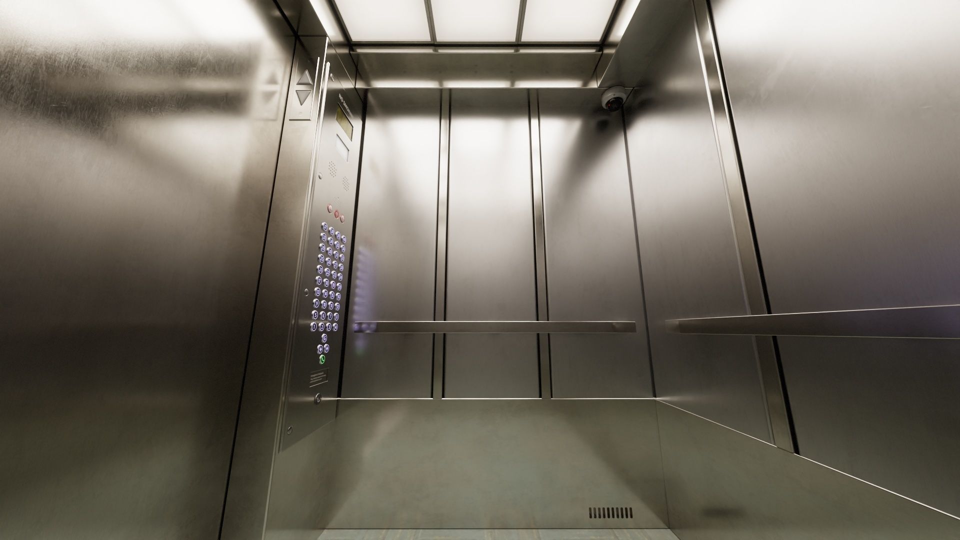 3D model Real-time Elevator Cab Interior 04 VR / AR / low-poly | CGTrader