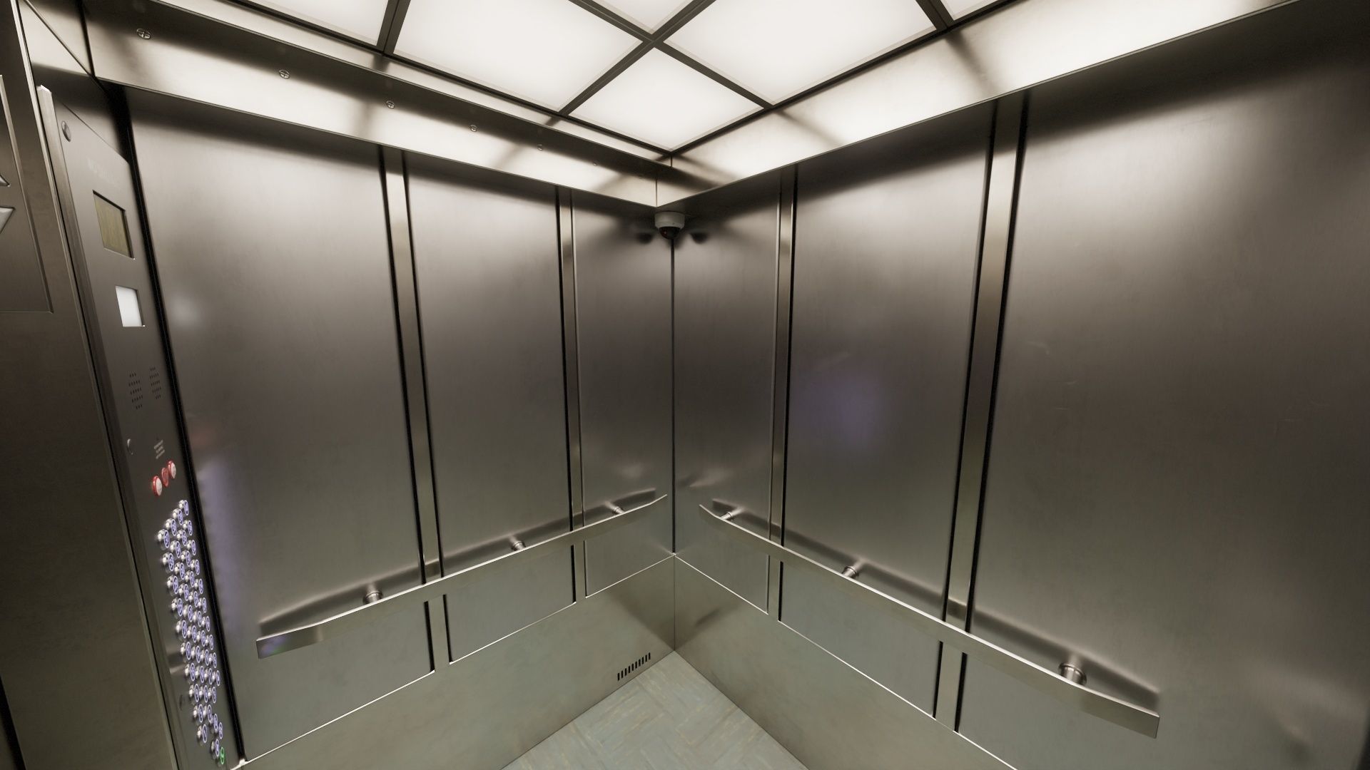 3D model Real-time Elevator Cab Interior 04 VR / AR / low-poly | CGTrader