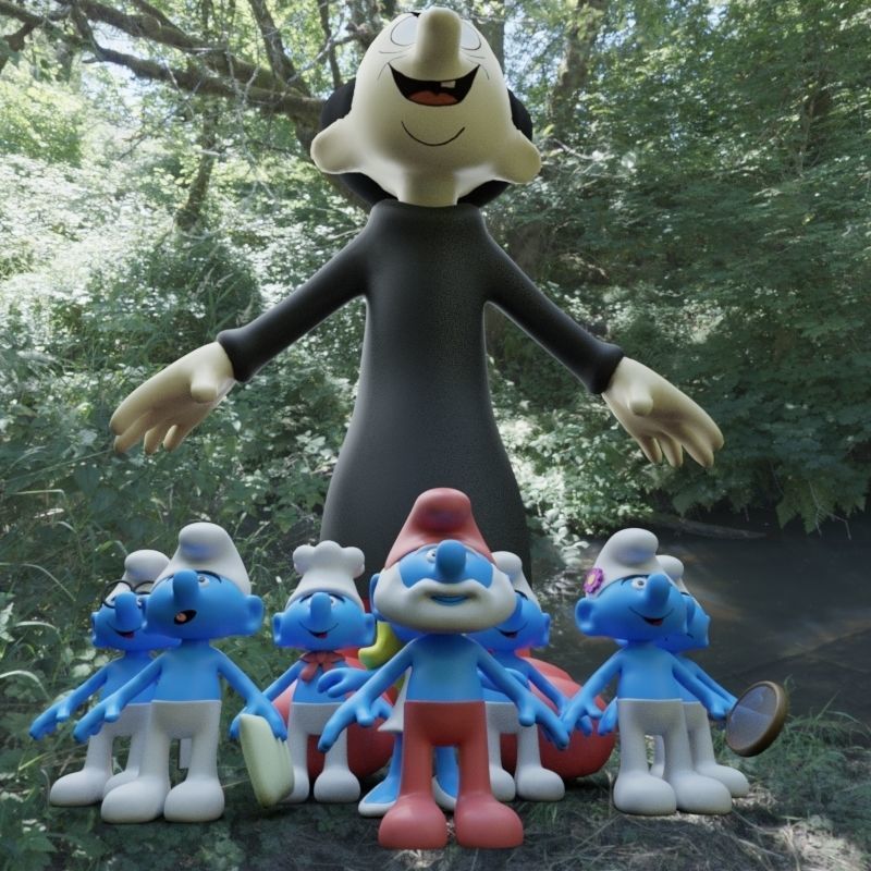 3D model Smurfs Pack VR / AR / low-poly | CGTrader