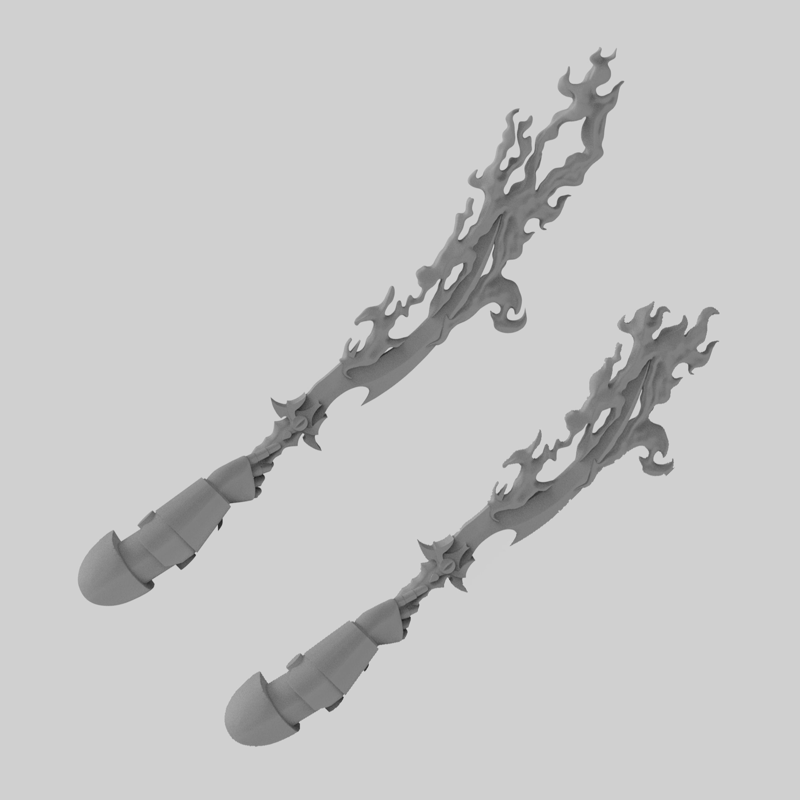 Infernal Blades free 3D model 3D printable | CGTrader