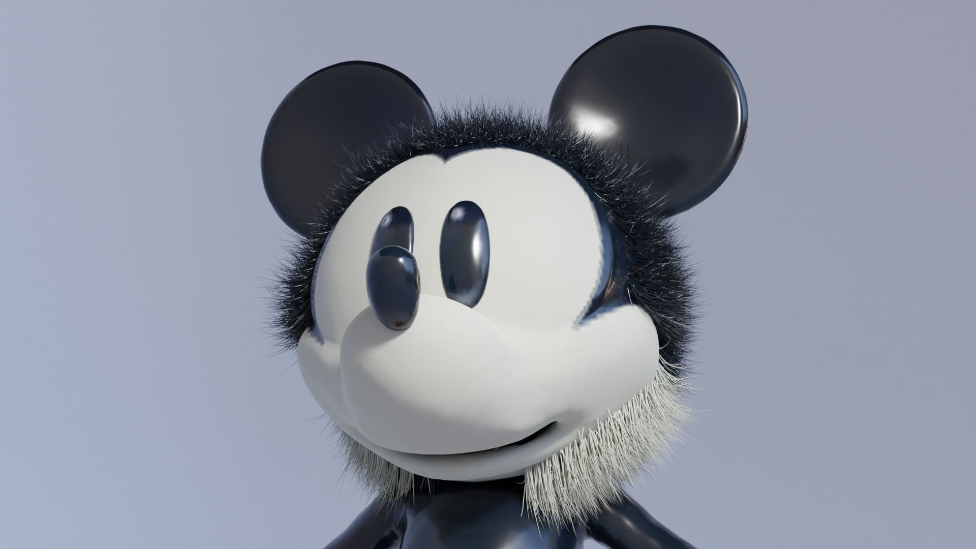3D model Disney Mickey Mouse cartoon rigged character VR / AR / low ...