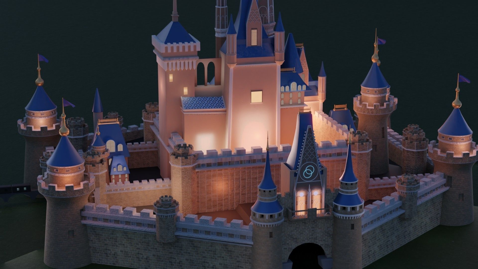 Disney Castle 3D Model 3D model | CGTrader