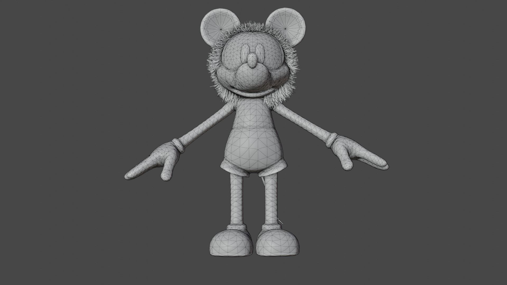 3D model Disney Mickey Mouse cartoon rigged character PBR VR / AR / low ...