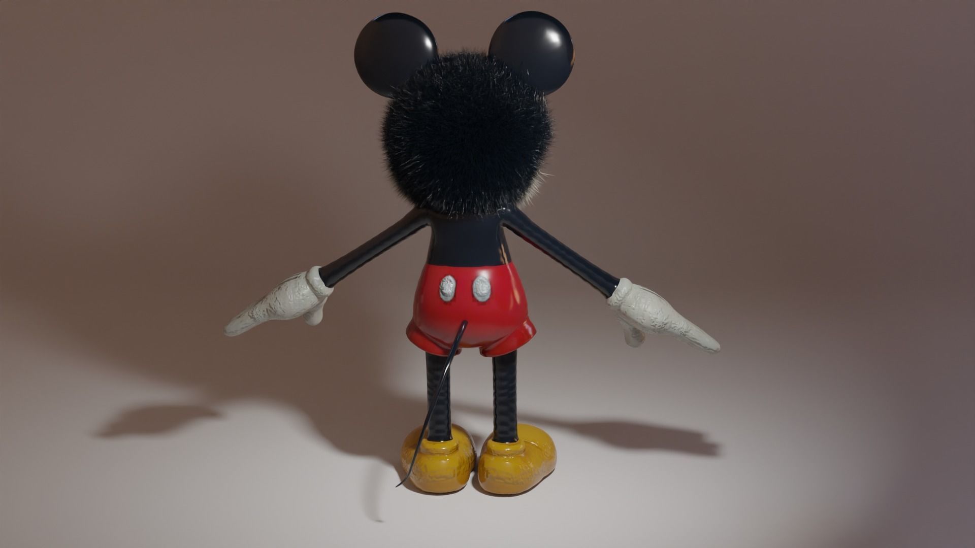 3D model Disney Mickey Mouse cartoon rigged character PBR VR / AR / low ...