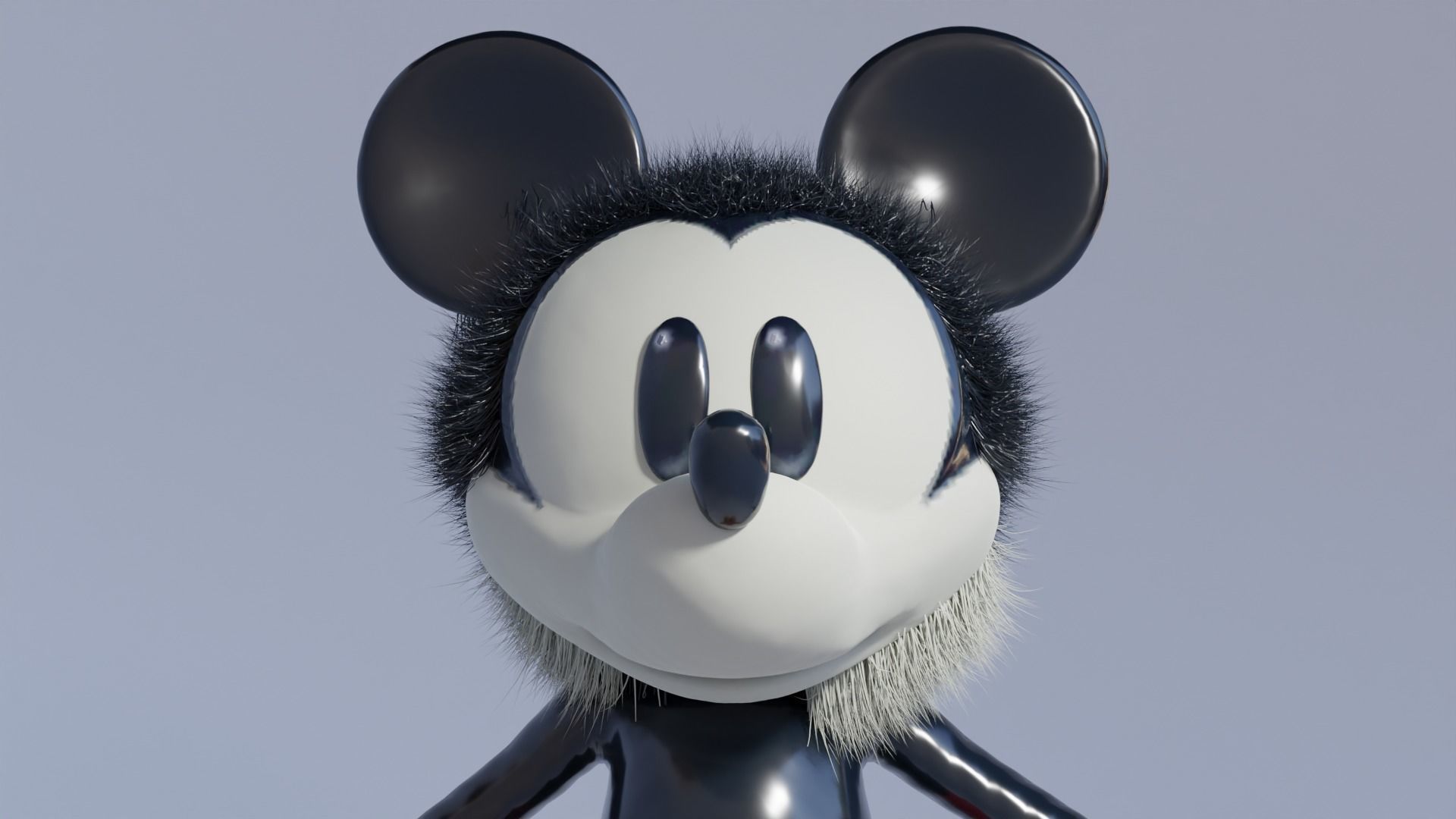 3D model Disney Mickey Mouse cartoon rigged character PBR VR / AR / low ...