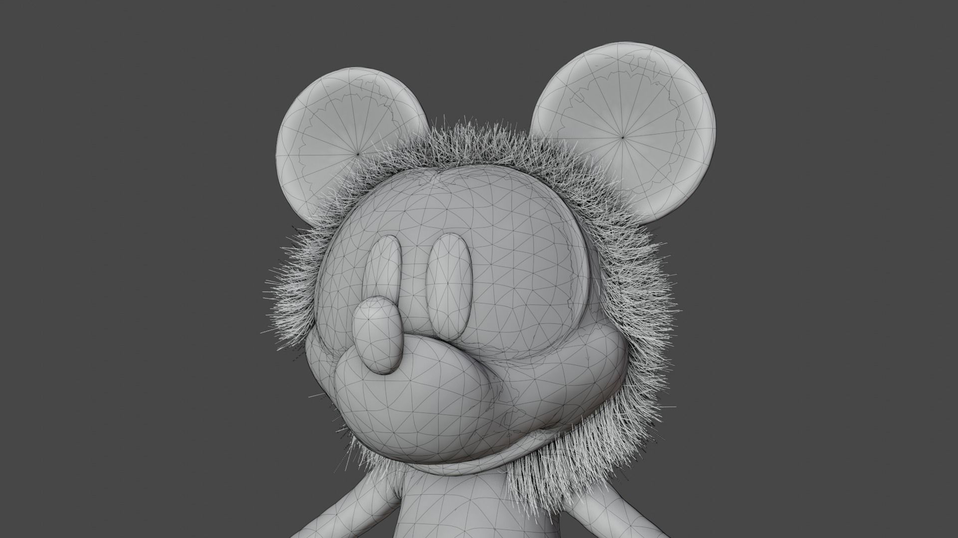 3D model Disney Mickey Mouse cartoon rigged character PBR VR / AR / low ...