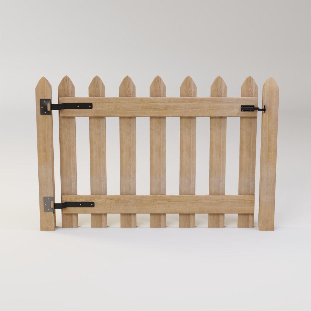 3D model Modular Fence Gate - Colonial Gothic Picket Fence Gate VR / AR ...