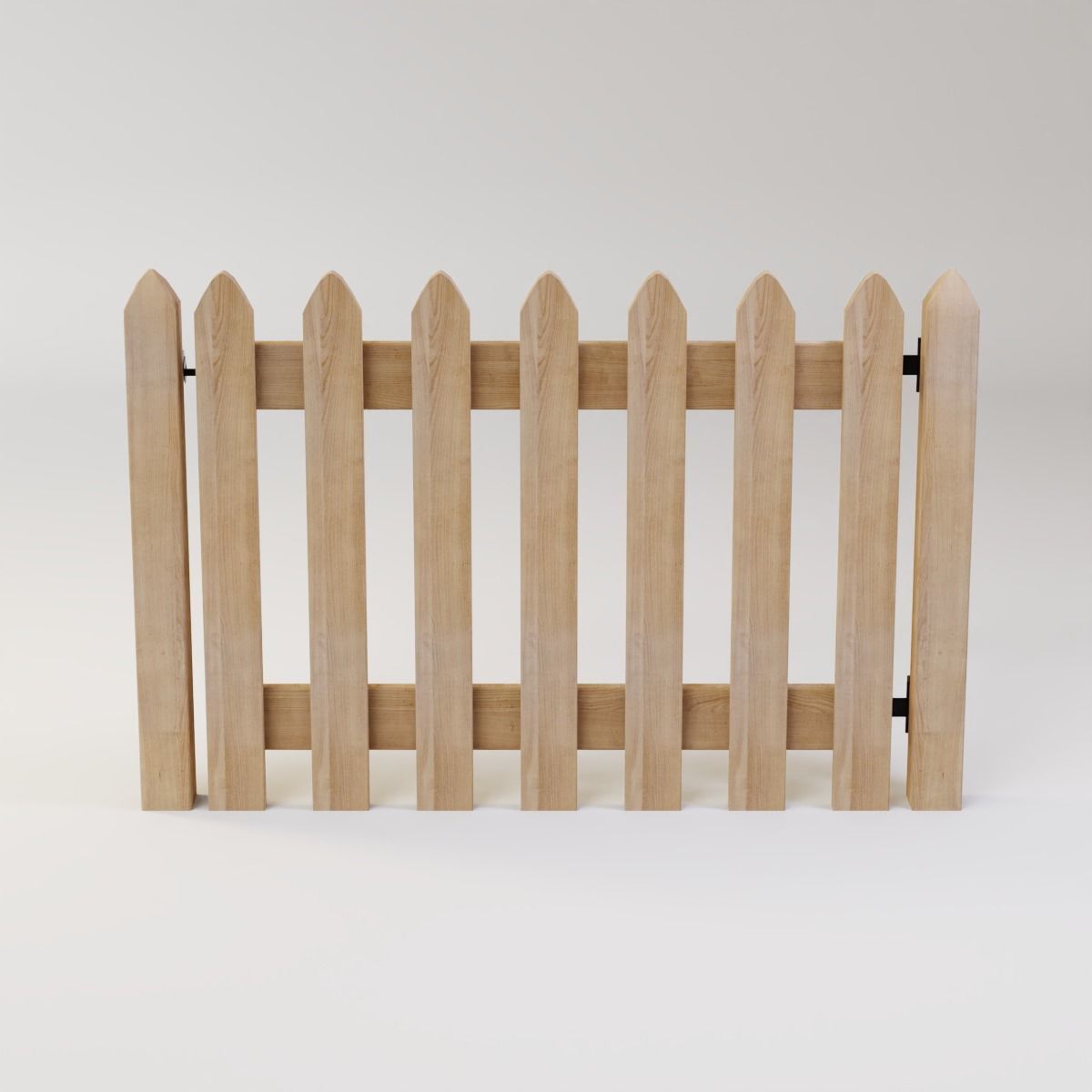 3D model Modular Fence Gate - Colonial Gothic Picket Fence Gate VR / AR ...
