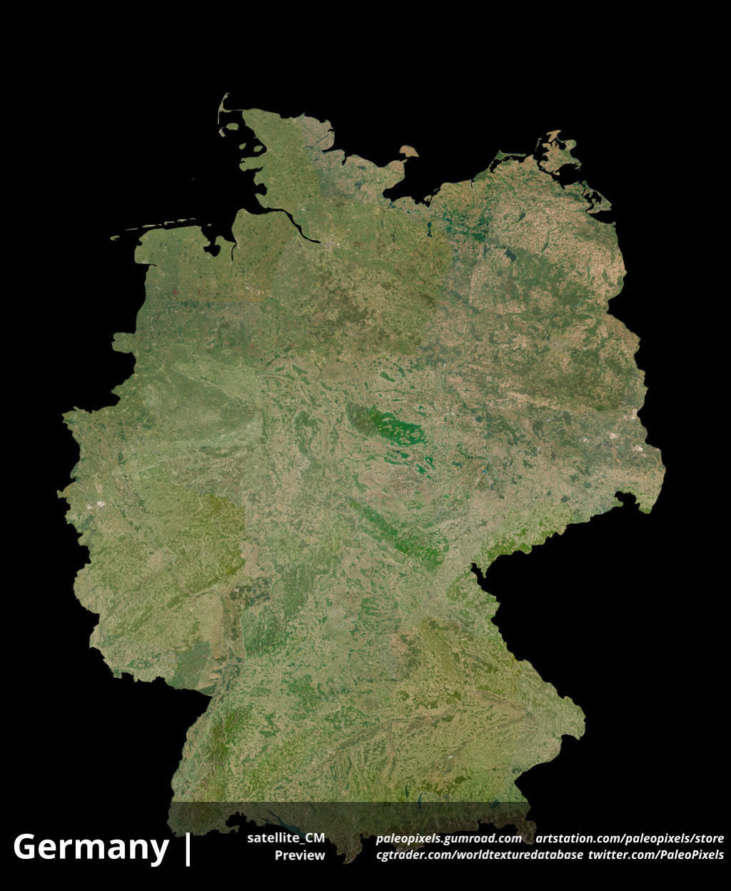 Germany Satellite High resolution Maps and masks Texture | CGTrader