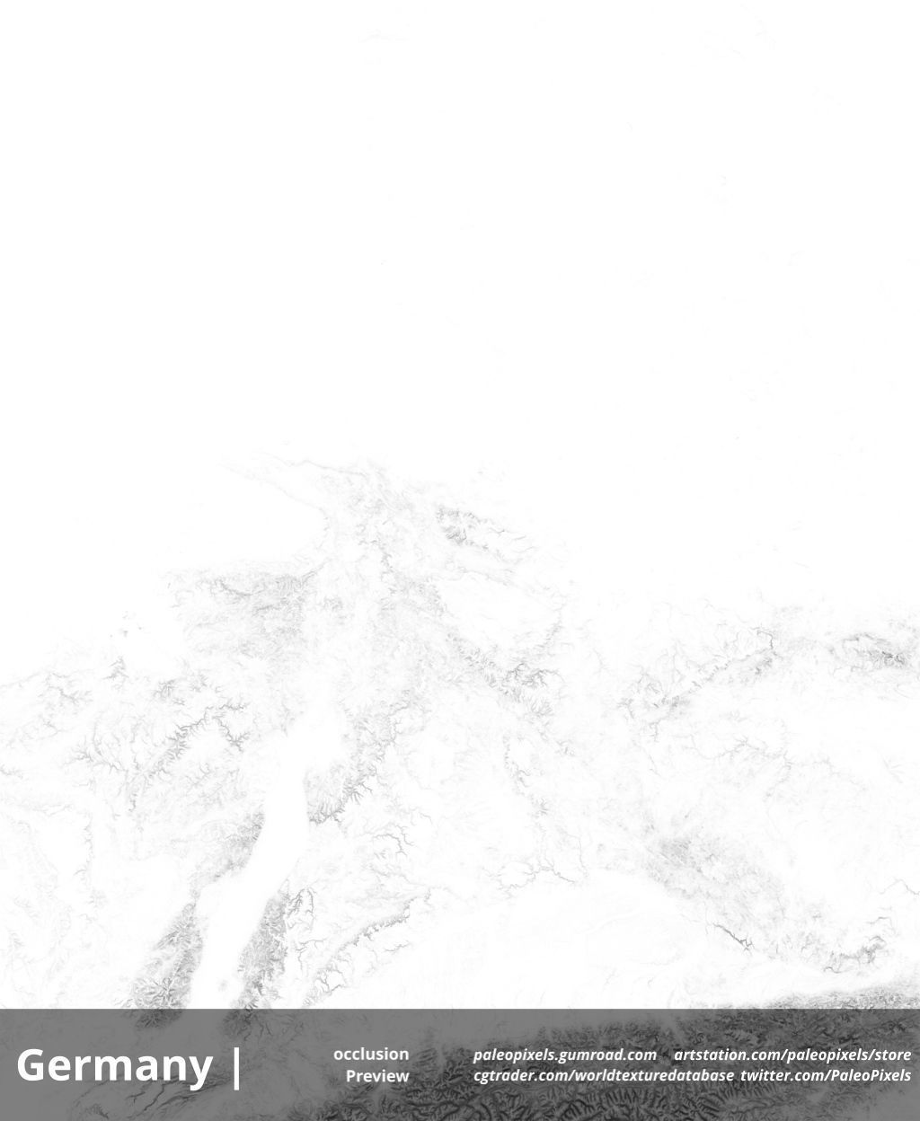 Germany Occlusion Thickness Cavity Curvature High res Maps Texture ...