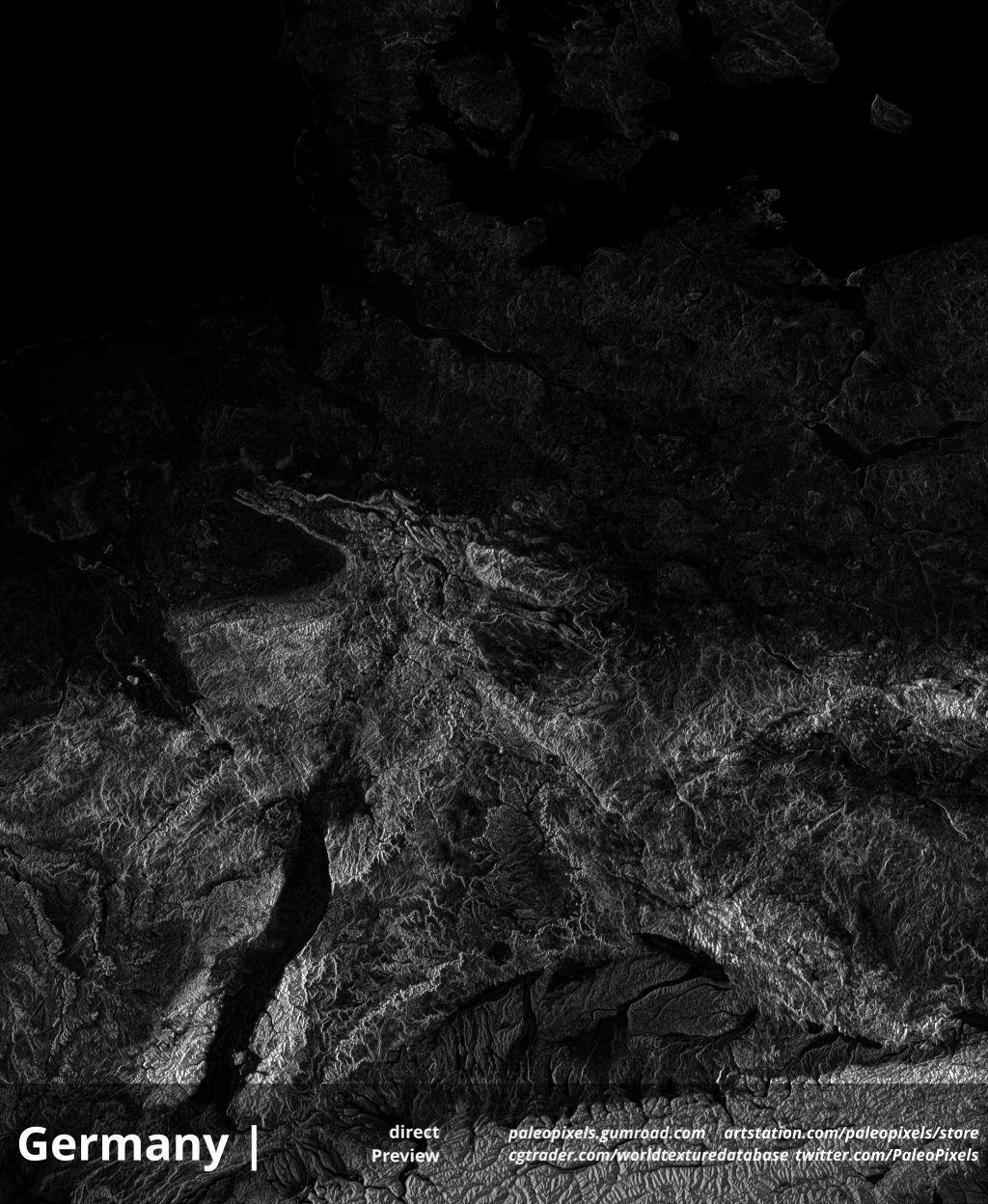 Germany Occlusion Thickness Cavity Curvature High res Maps Texture ...