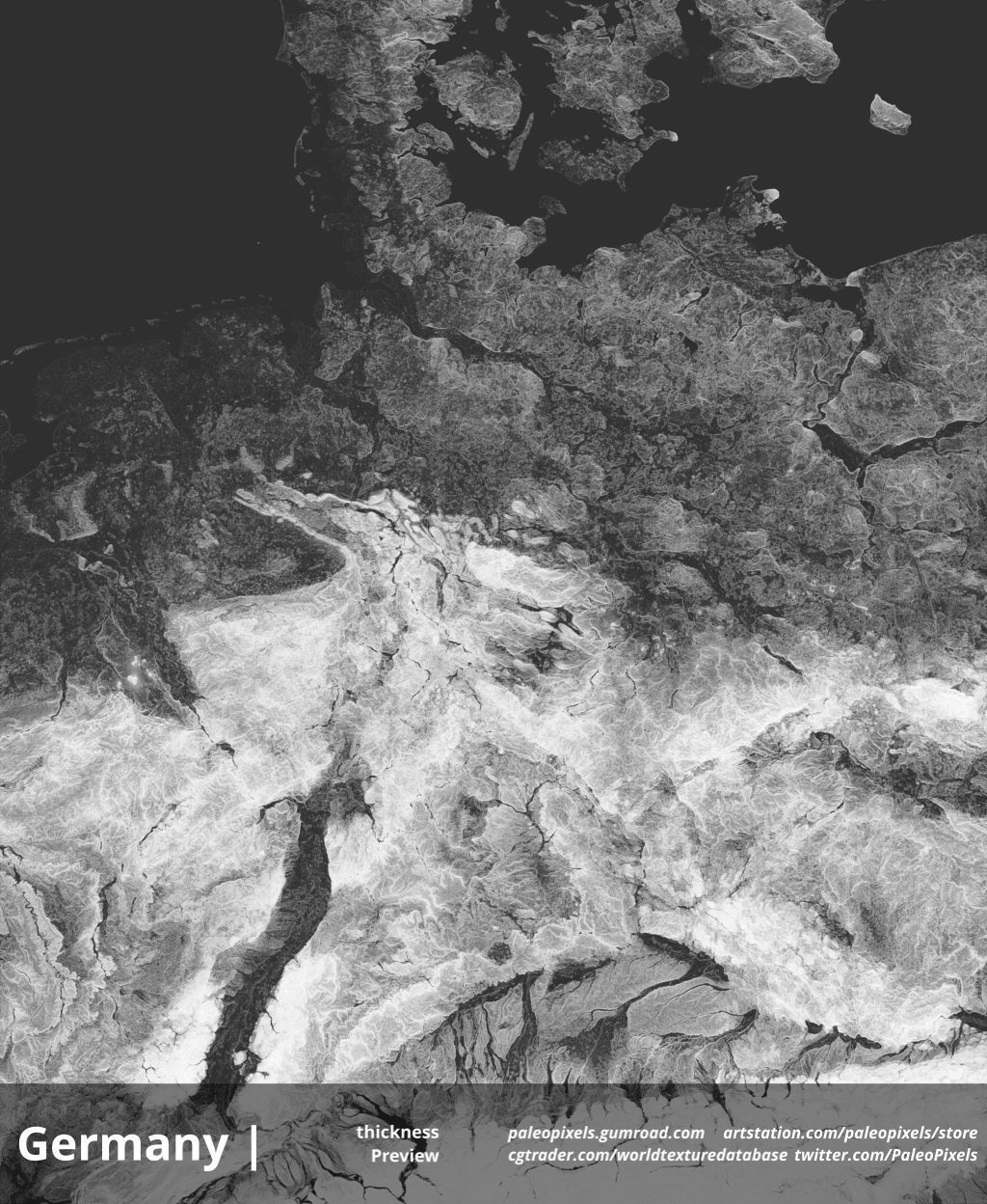 Germany Occlusion Thickness Cavity Curvature High res Maps Texture ...