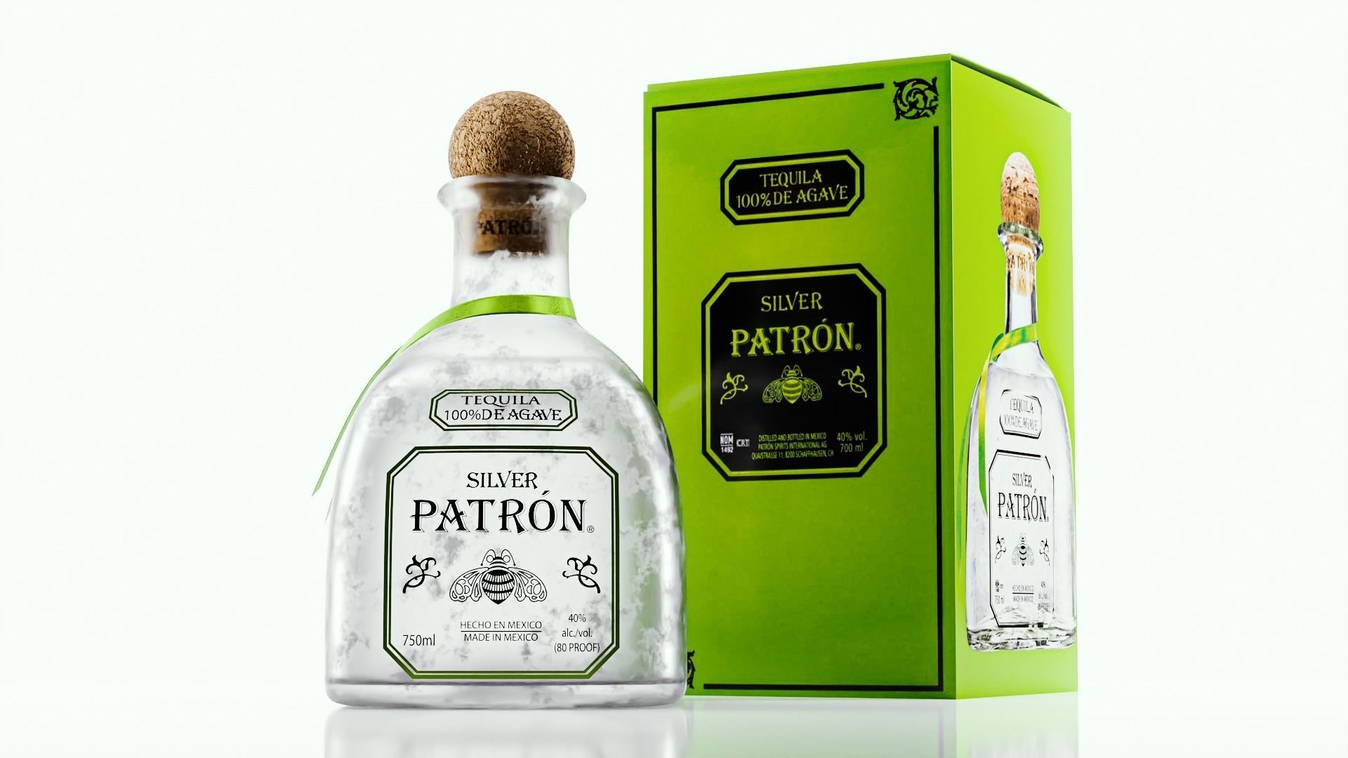 3D model Tequila Patron Silver VR / AR / low-poly | CGTrader