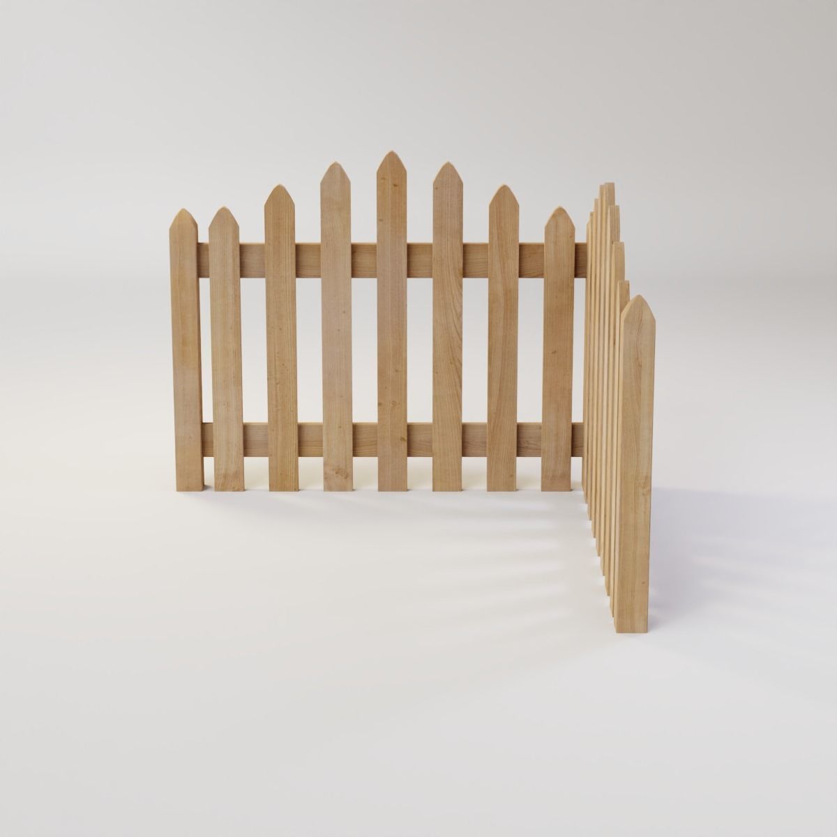 3D model Modular Fence Kit Pack - Arched Colonial Gothic Picket Fence ...