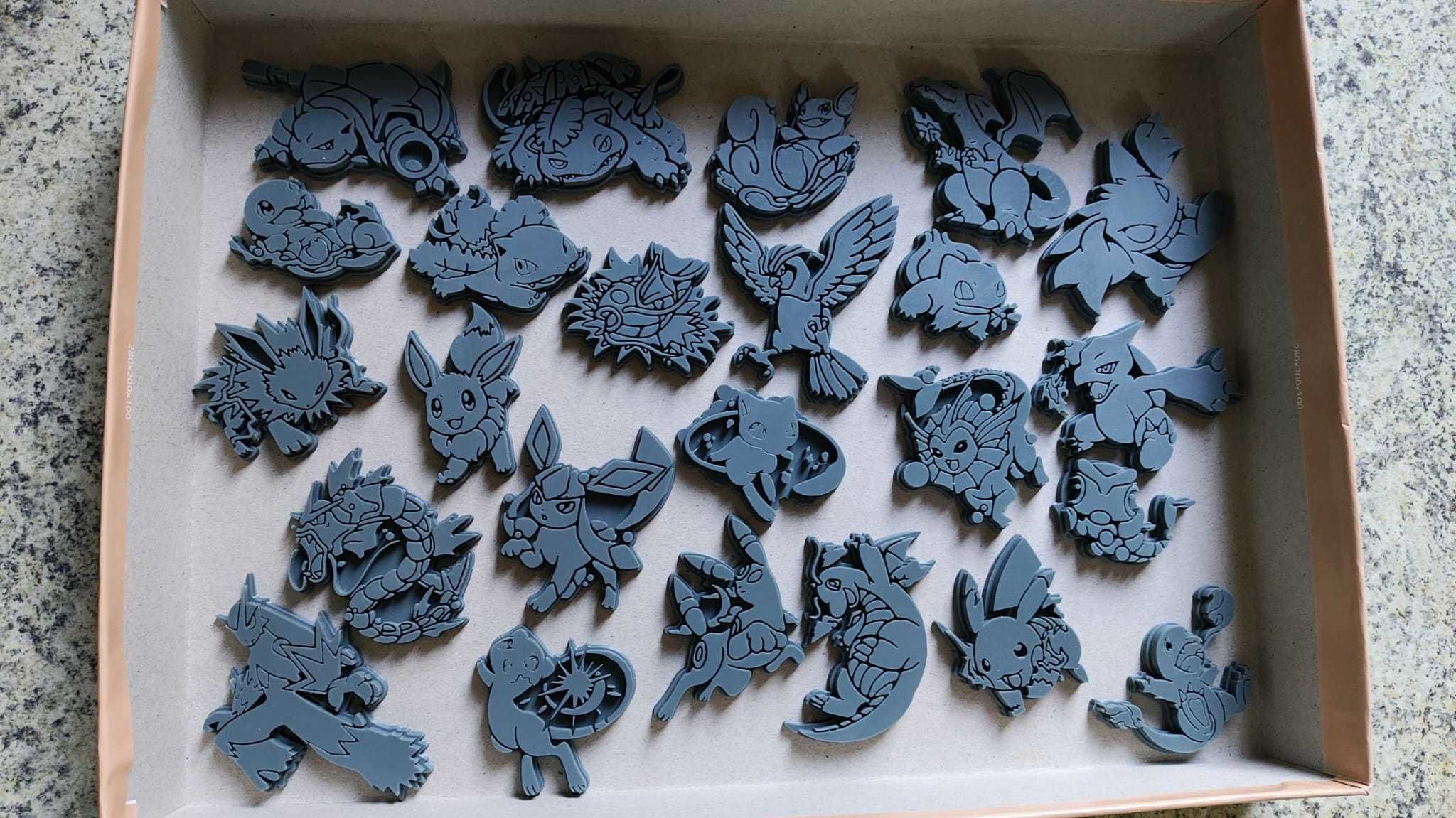 Pokemon pins pack - 1st generation 3D model 3D printable | CGTrader