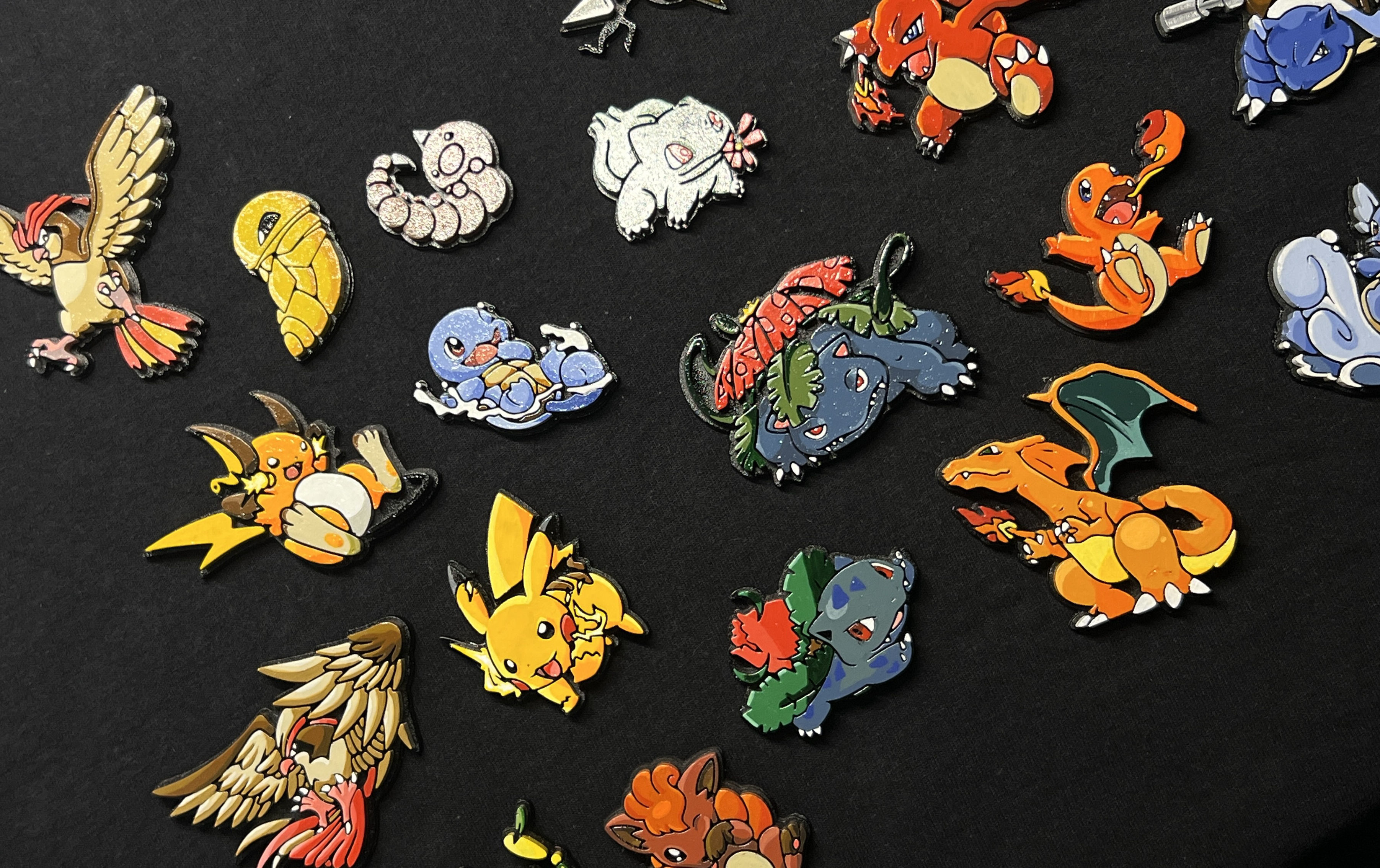 Pokemon pins pack - 1st generation 3D model 3D printable | CGTrader