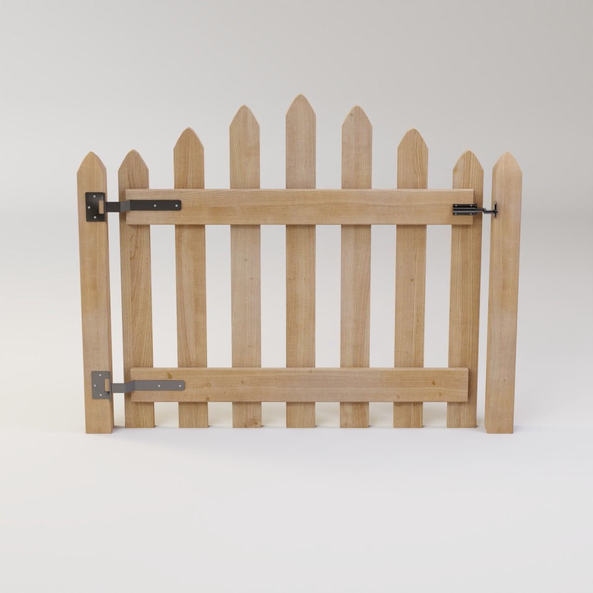 3D model Modular Fence Kit Pack - Arc Colonial Goth Picket Fence and ...