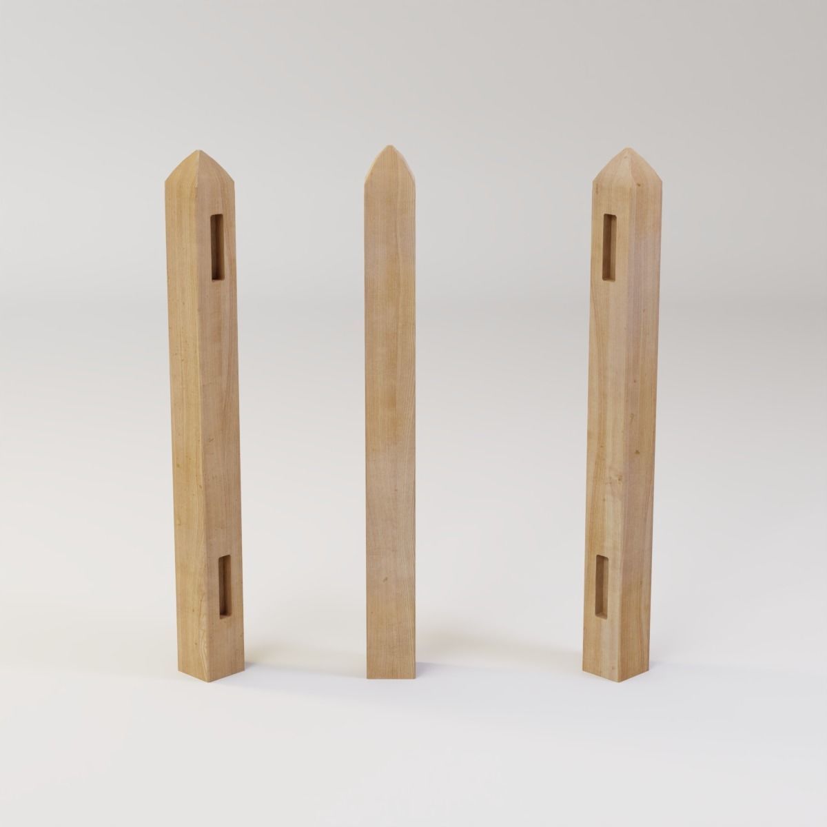 3D model Modular Fence Kit Pack - Arc Colonial Goth Picket Fence and ...