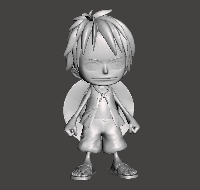 Luffy tiny 3D Model 3D model 3D printable | CGTrader