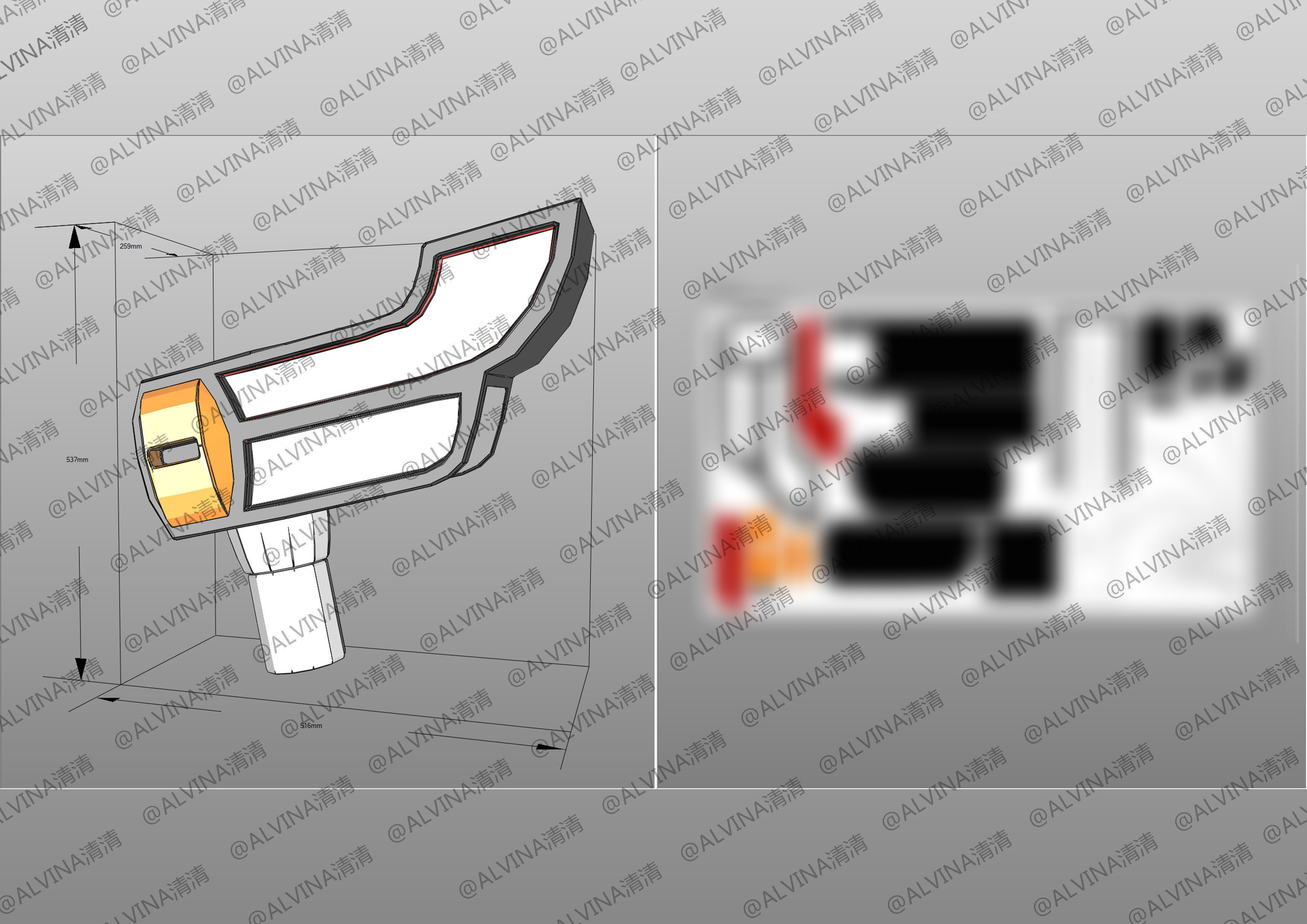 3D model Mado King Granzort Armor - DIY Cosplay Pepakura Foam Template ...